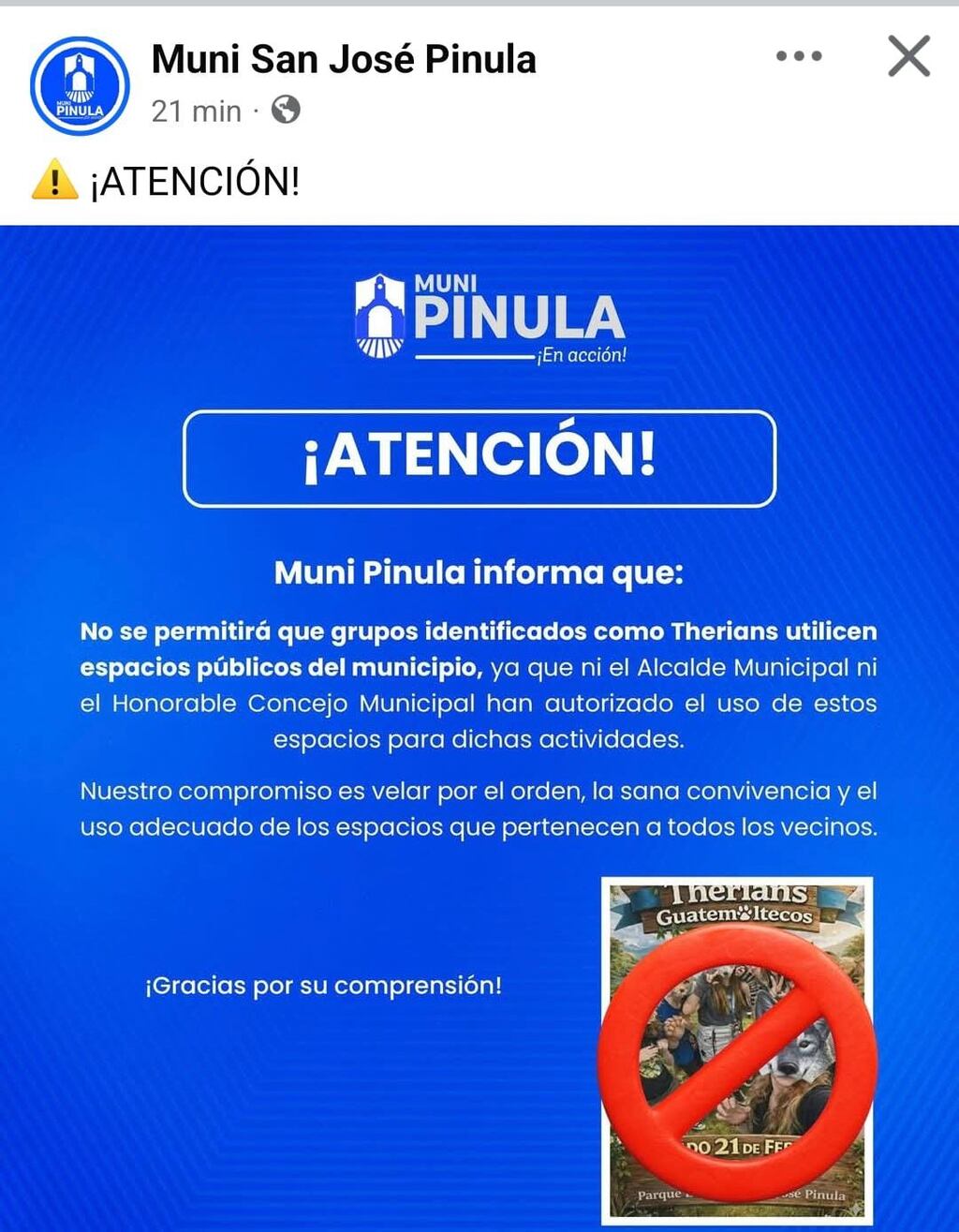 ¡Ni garras ni colas! San José Pinula prohíbe la primera reunión en ...