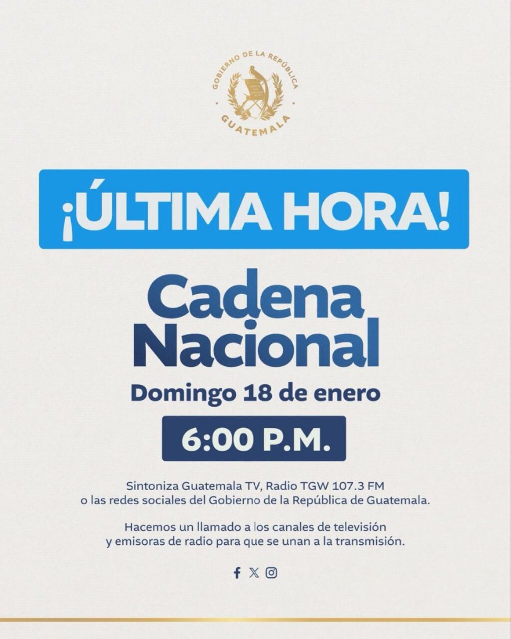 Bernardo Arévalo anuncia cadena nacional para esta noche de domingo ...