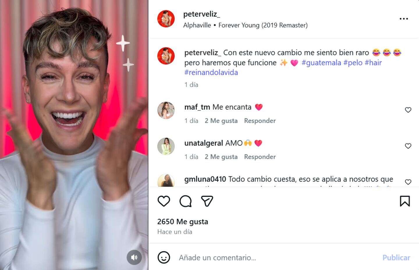 Transformación de Peter Véliz: Nuevo look en la farándula de Guatemala ...